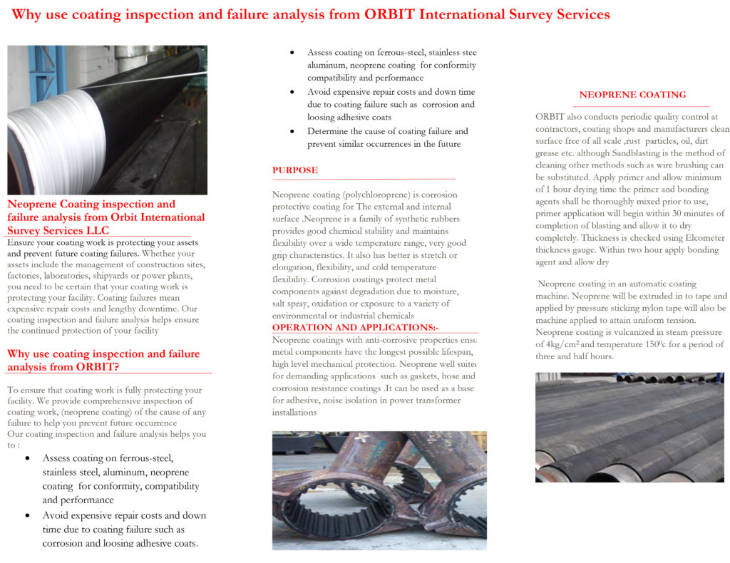 Neoprene coating – Orbit International Survey Services LLC